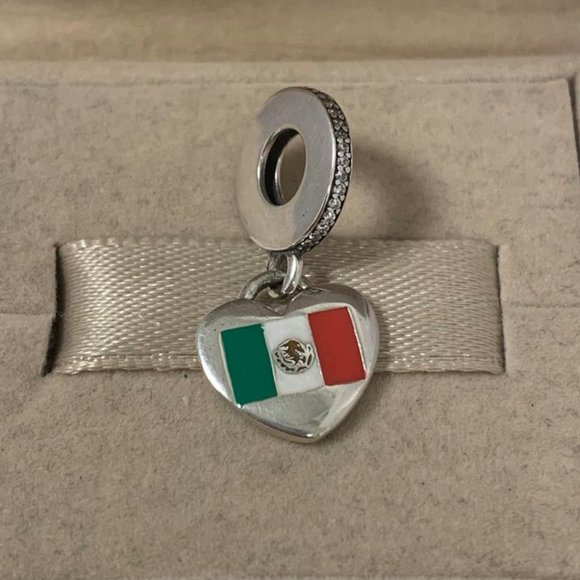 Pandora | Jewelry | Pandora I Love The Mexican Flag Charm Heart Dangle ...